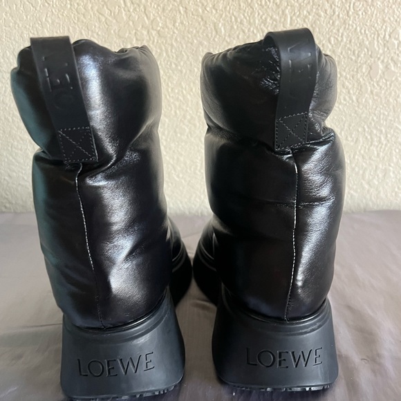 Loewe | Shoes | Loewe Padded Black Leather Boots New 20 | Poshmark